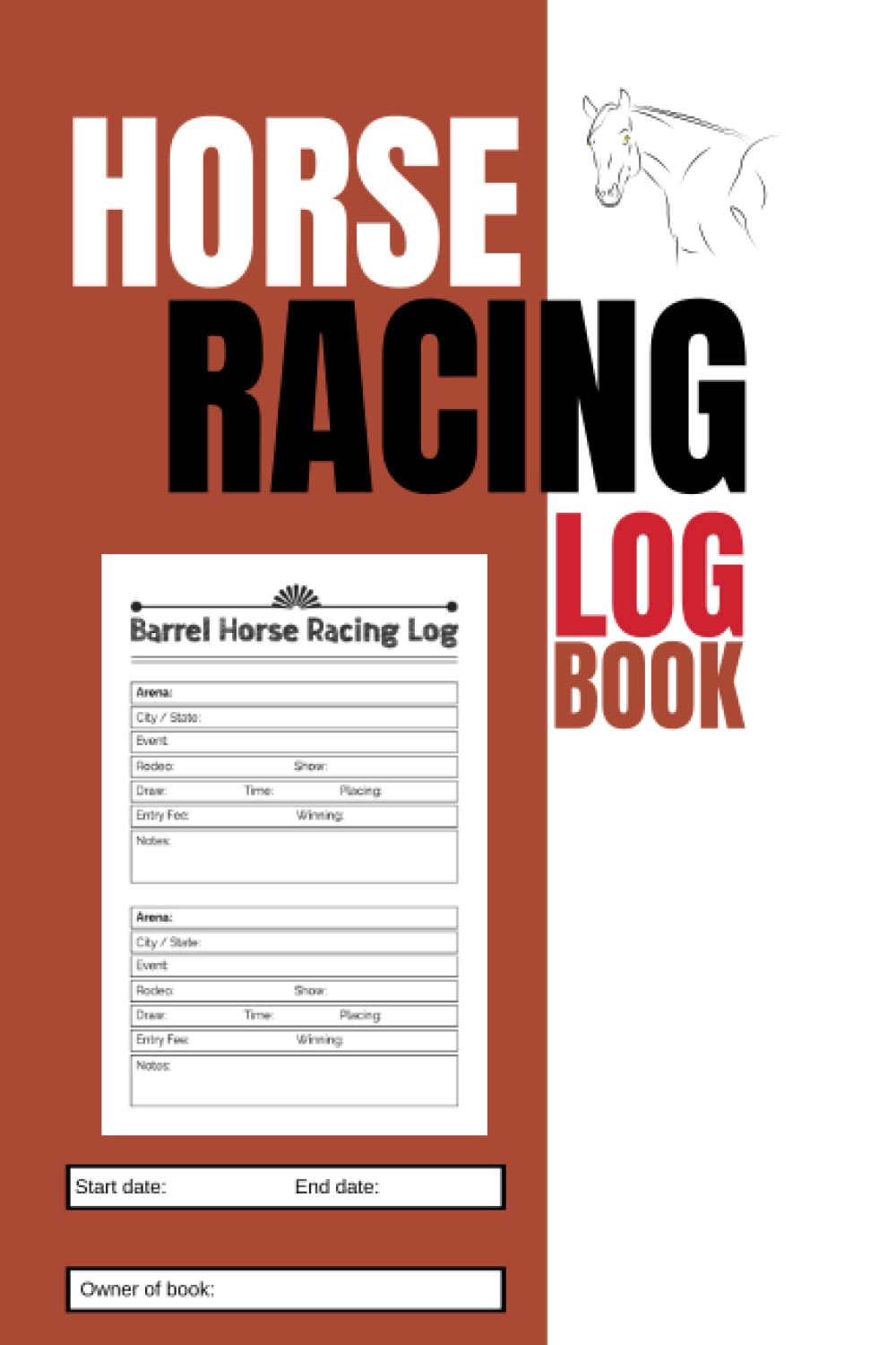 Horse Racing Log Book: Professional Horse Racing Gambling Notebook ...