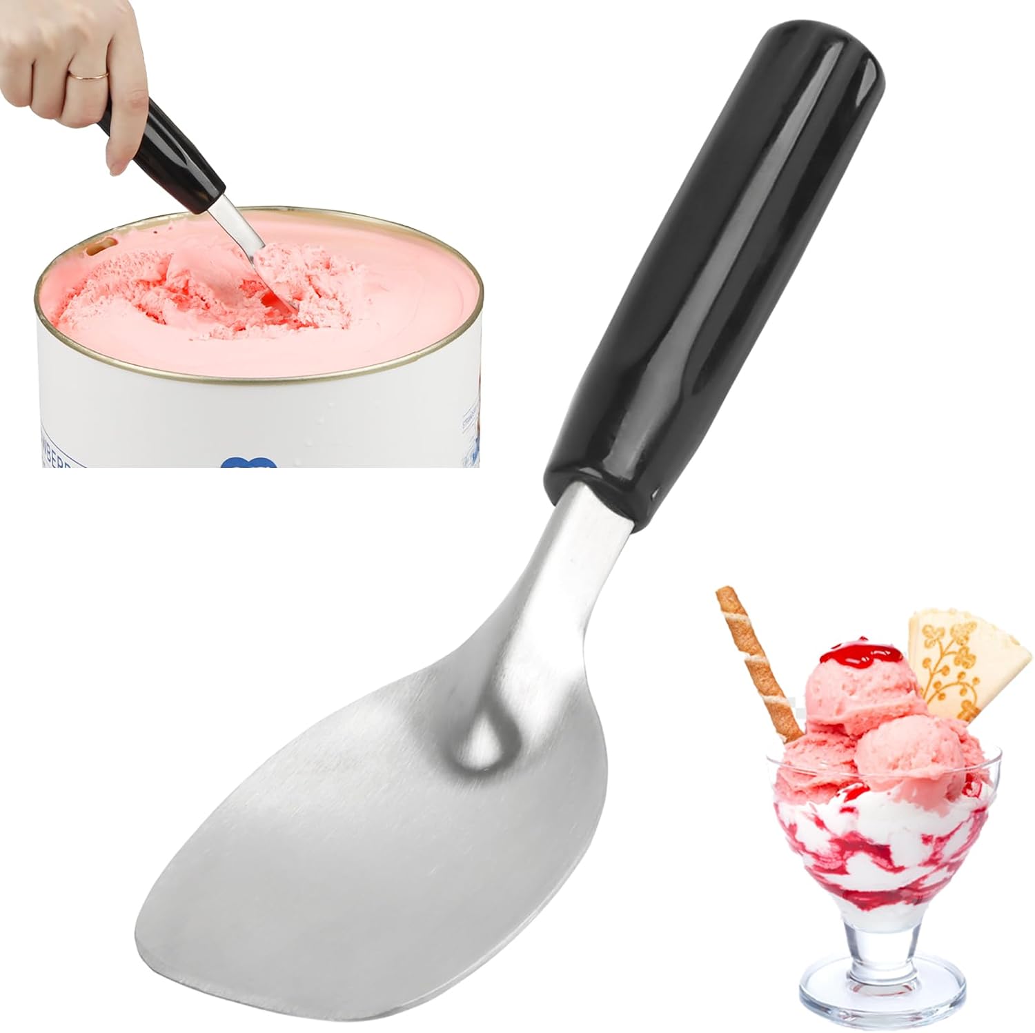 Amazon.com: KAYCROWN Stainless Steel Ice Cream Spade with Non-Slip ...