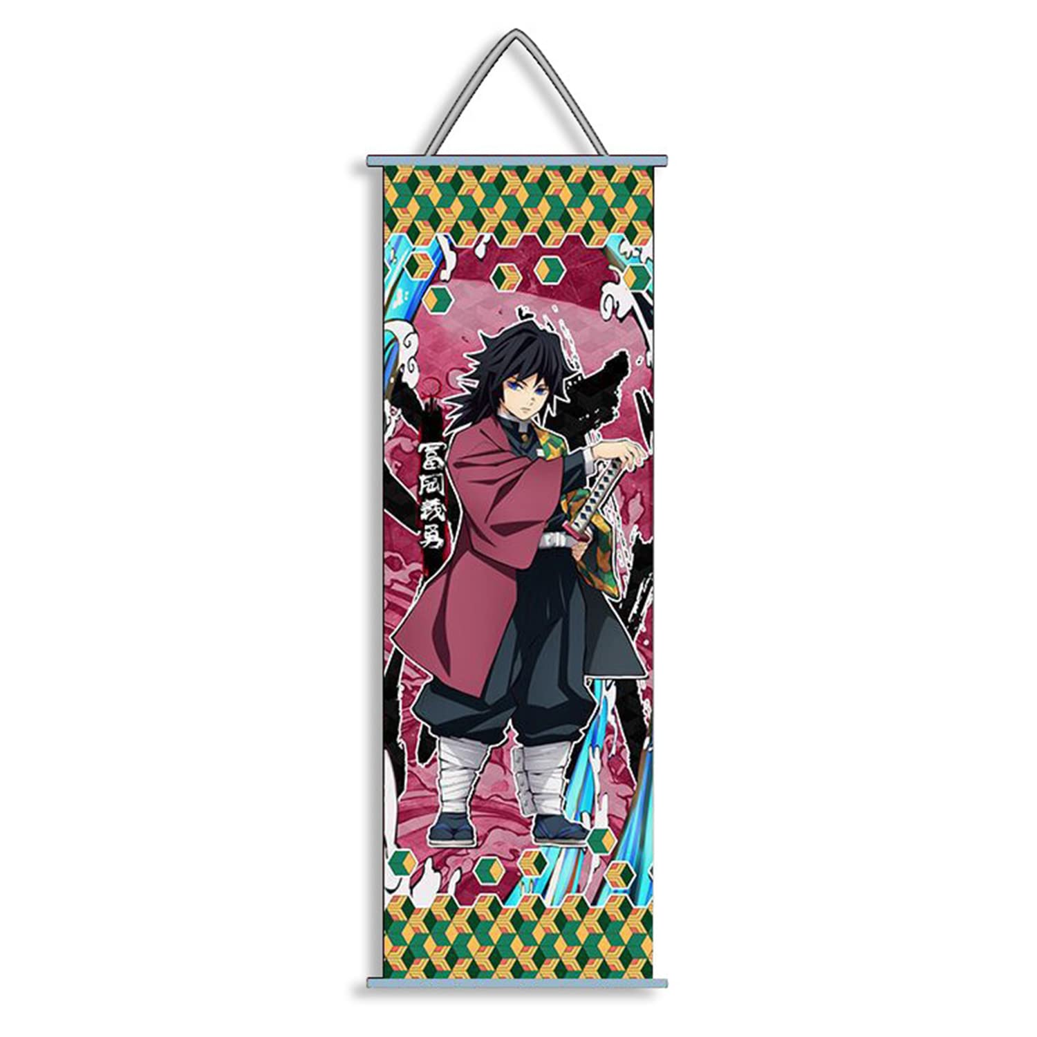 Buy Anime Demon Slayer Paintings Fabric Cloth Wall Scroll Blade Of ...