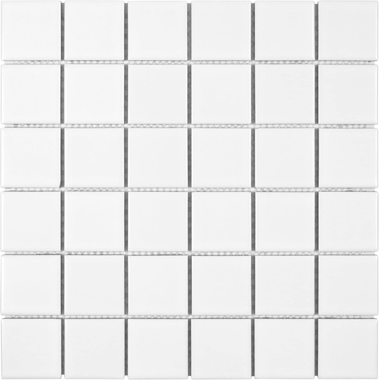 MTO0898 Traditional 2x2 White Square Matte Porcelain Mosaic Tile ...