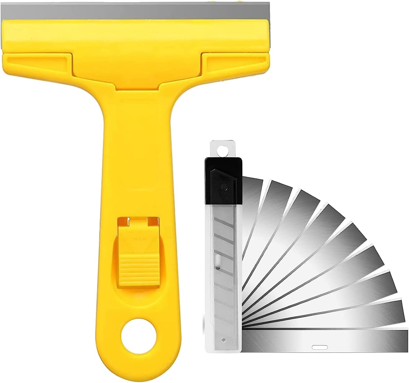 Amazon.com: Razor Blade Scraper, 4" Scraper Tool with 10 Extra ...