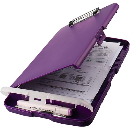 Amazon.com : Officemate Slim Clipboard Storage Box, Purple (83305) (1 ...