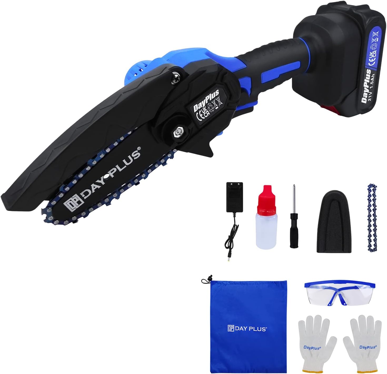 Amazon.com: Cordless Chainsaw 4 Inch One Handed Operation 550W ...