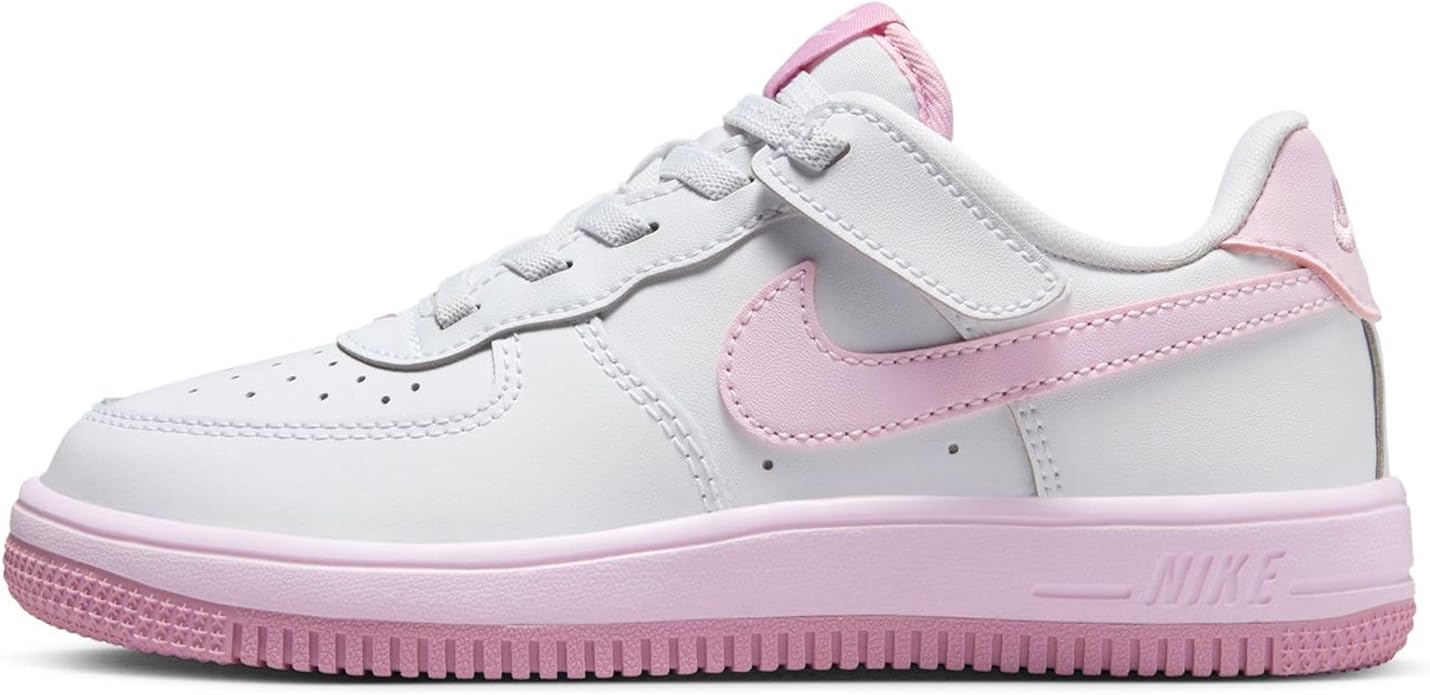Amazon.com | Preschool Nike Force 1 Low Easyon 'White/Pink' - FN0237 ...