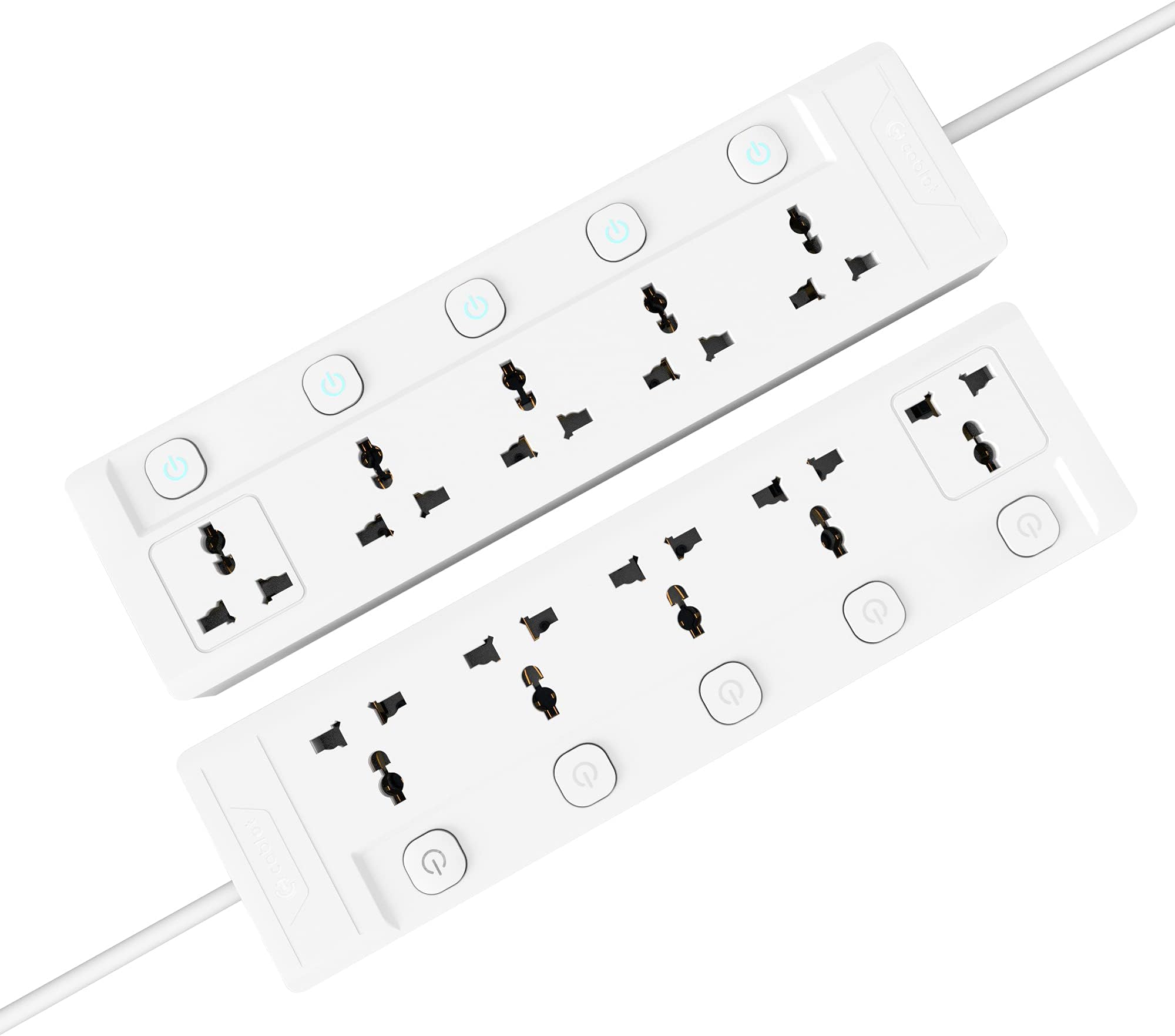 Buy Cablet 5 Way Extension Board - 5 Universal Socket + 5 Switch, 10A ...