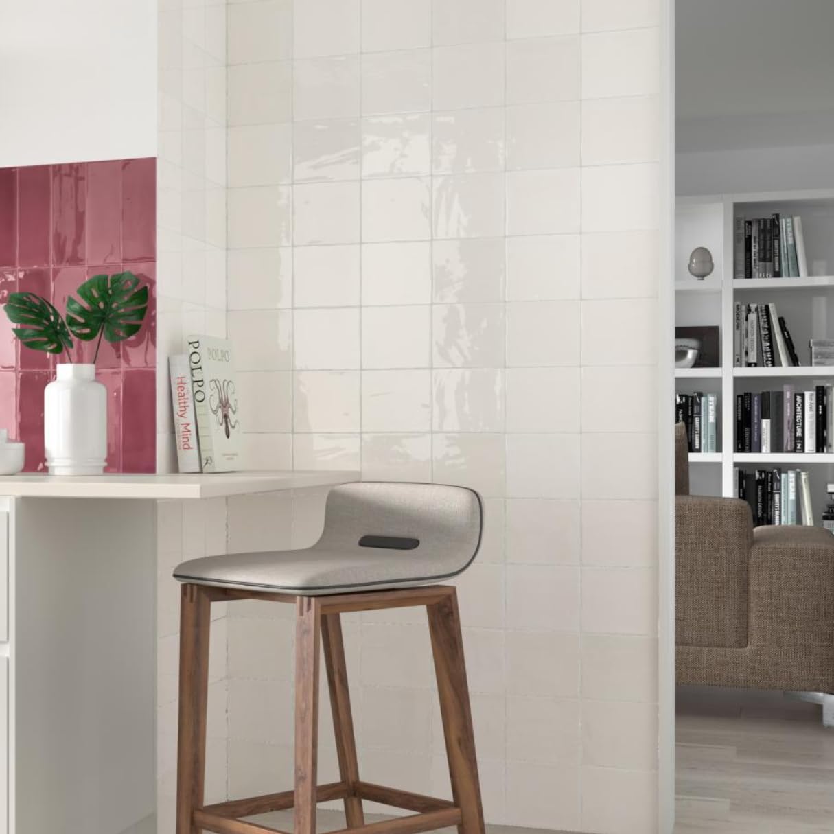 San Pietro 6x6 Handmade Bianco White Glossy Ceramic Spanish Wall Tile ...