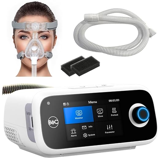 BEC CPAP Machine - Includes 13cm Screen, Nasal Mask, Heated Tube, APAP ...