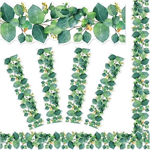 Amazon.com: Eucalyptus Bulletin Board 70.8ft Die-Cut Classroom Boho ...