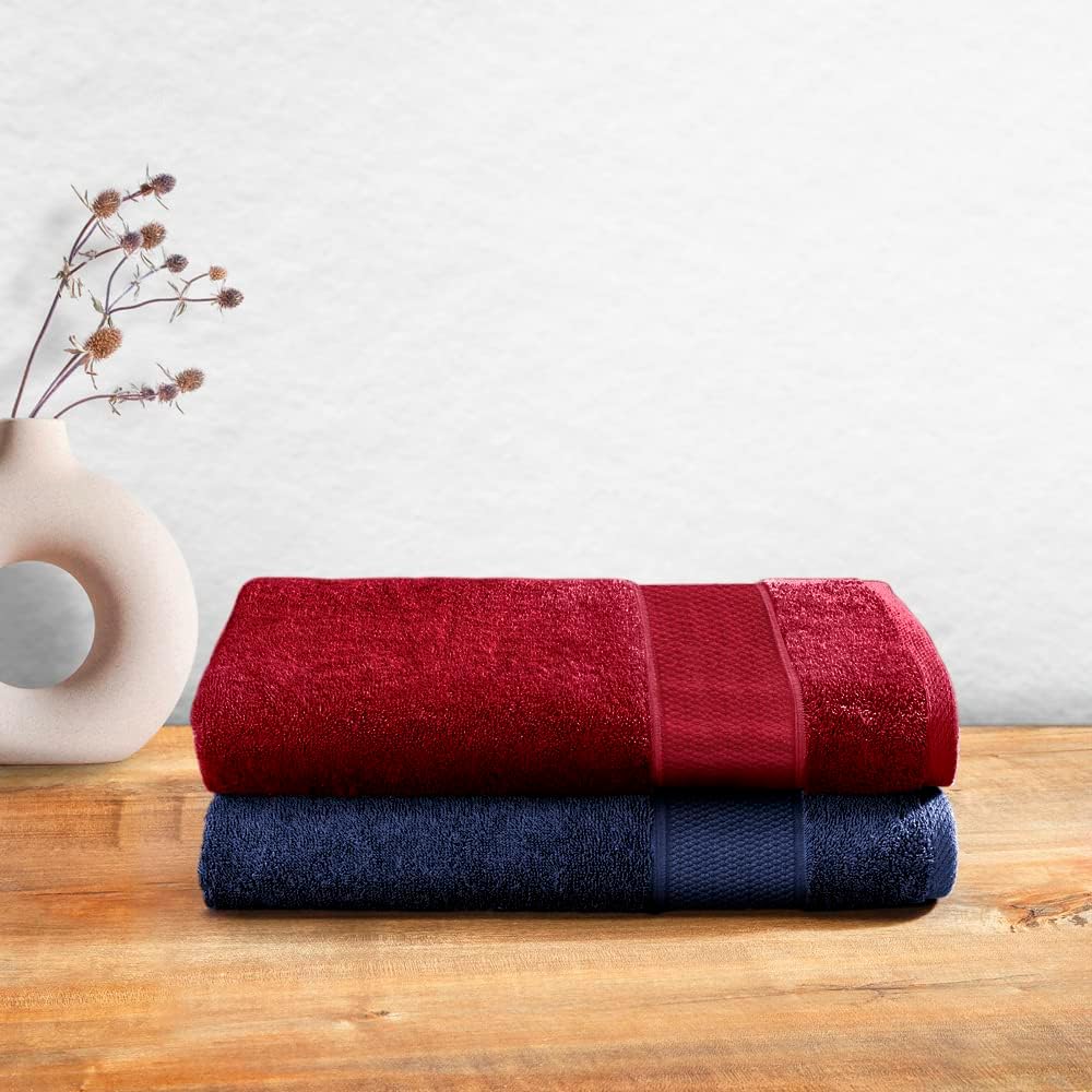 Wakefit 500 GSM Terry 100% Cotton Bath Towel 70 x 140 cms, Set of 2 ...