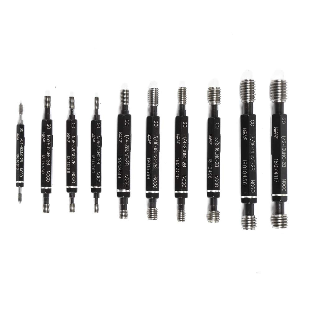 Thread Plug Gage Set, 10 PCS Metric Thread Plug Gage Set Pitch Diameter ...