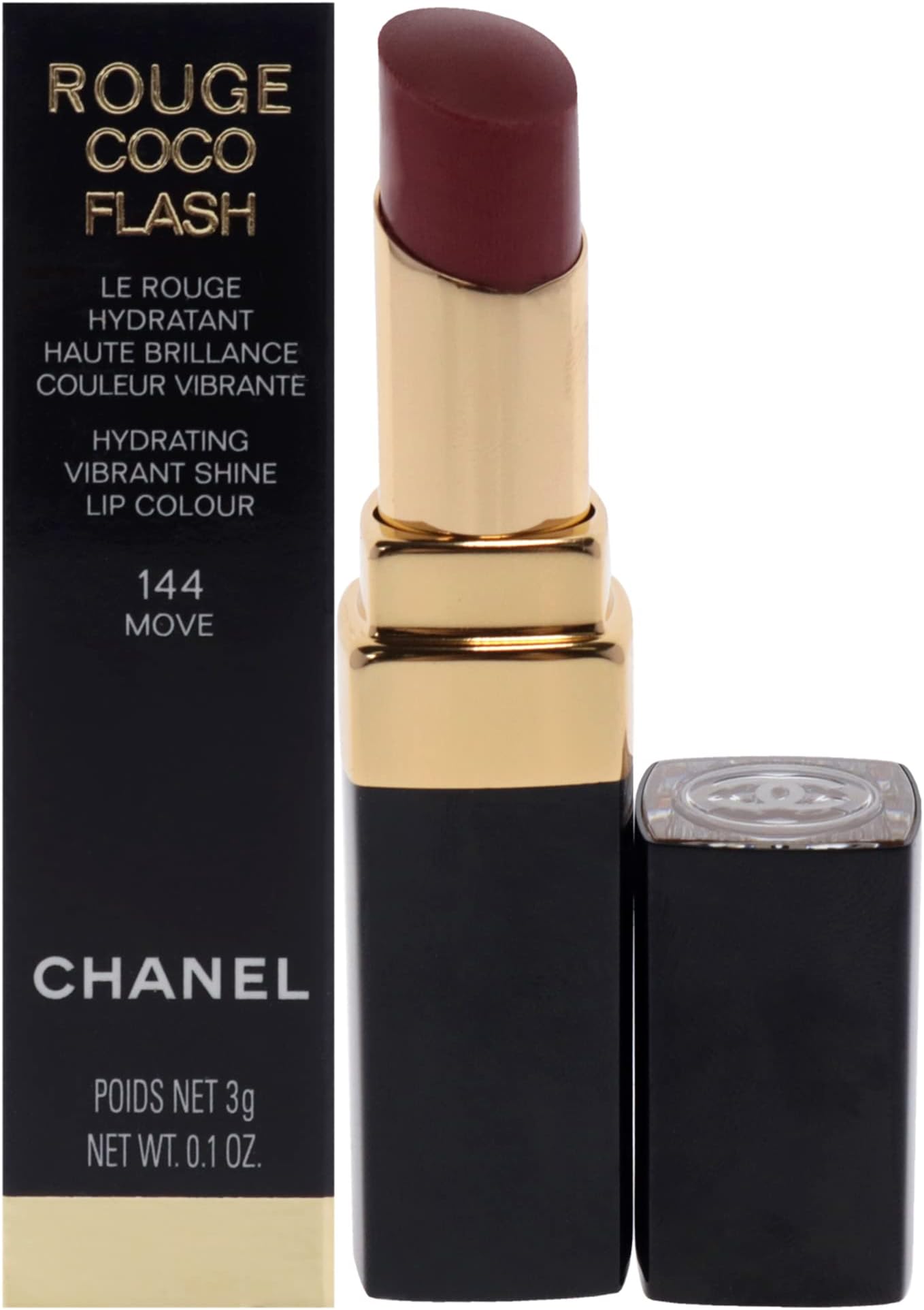 Amazon.com : Chanel Rouge Coco Flash Lipstick - 144 Move Lipstick Women ...
