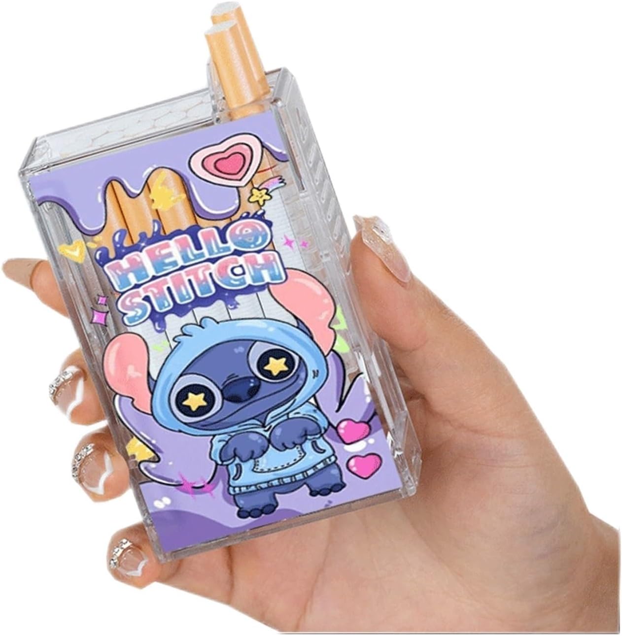 Amazon.com: 2024 2 in 1 Lighter with Cigarette Case, Hello Kitty Clear ...