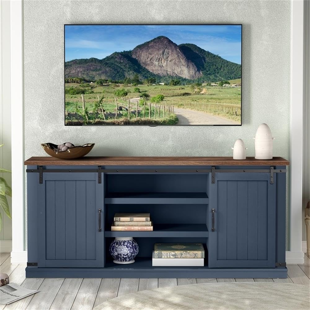 Amazon.com: FESTIVITY 68 Inch TV Stand Entertainment Center with 2 Barn ...