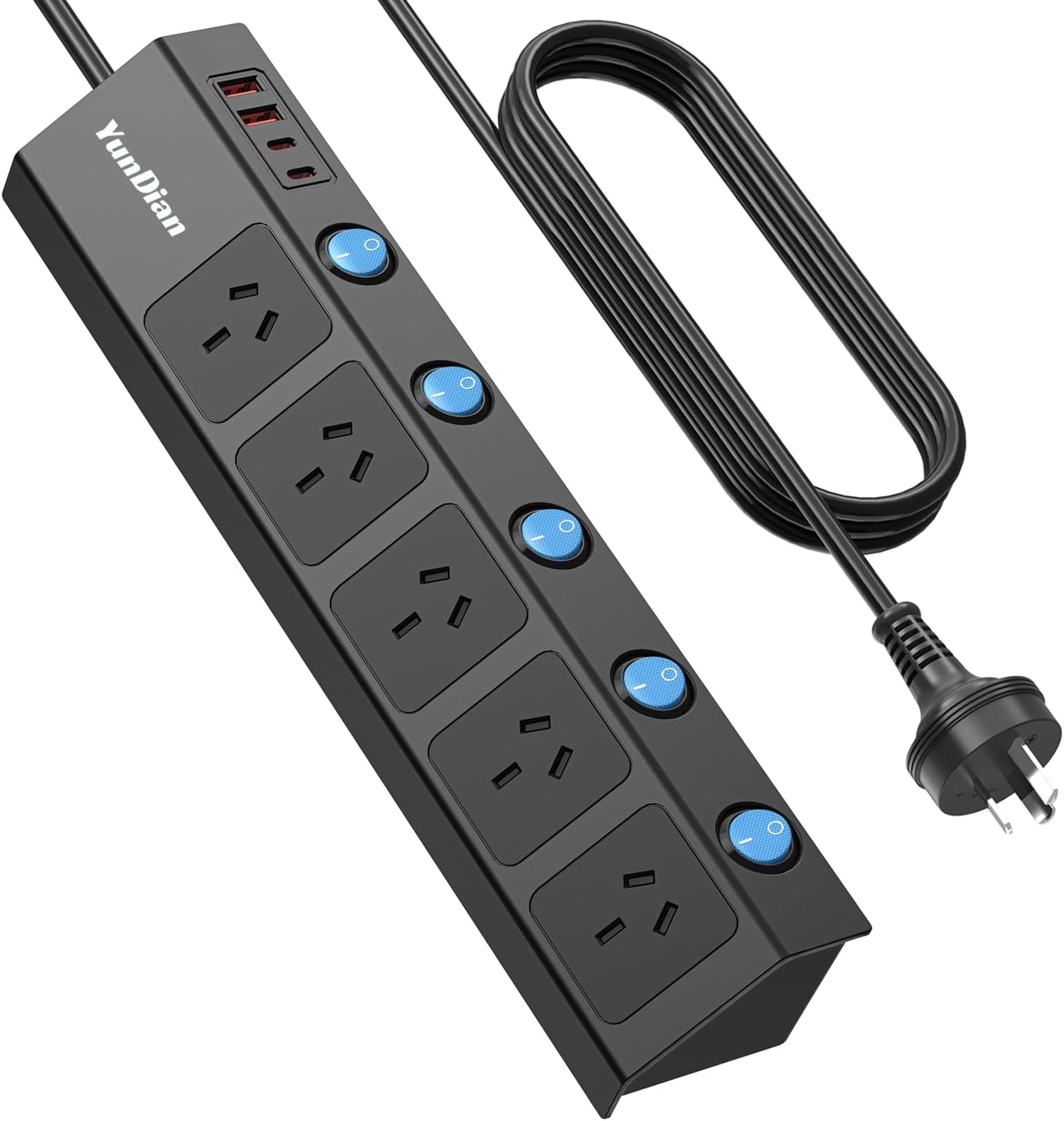 Power Board USB with Individual Switch - 10in1 Surge Protector ...