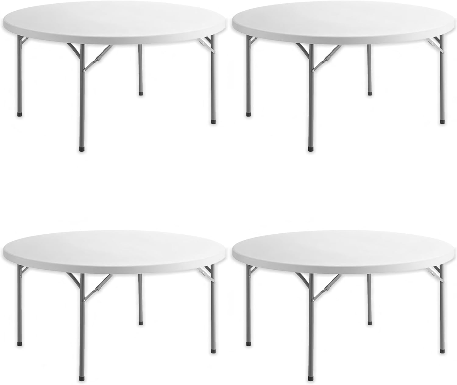 Amazon.com: 5 ft Commercial Round Table 4 Pack! Round Cafeteria Table ...