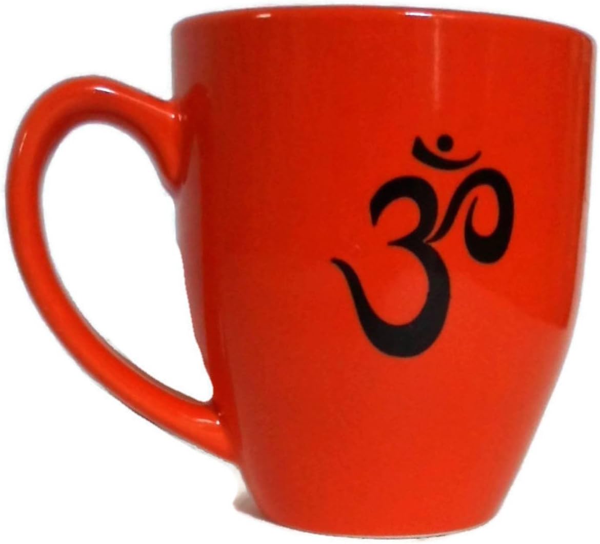 Amazon.com: Oversized Orange Chakra Namaste Om Ohm Yoga Coffee Cup Mug ...