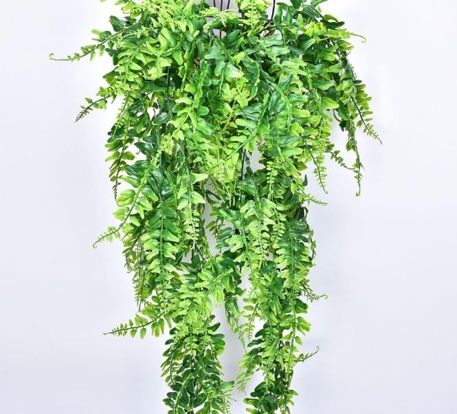 Hanging Artificial Plants 2 Pack, Faux Trailing Plants Fake Fern Vine ...