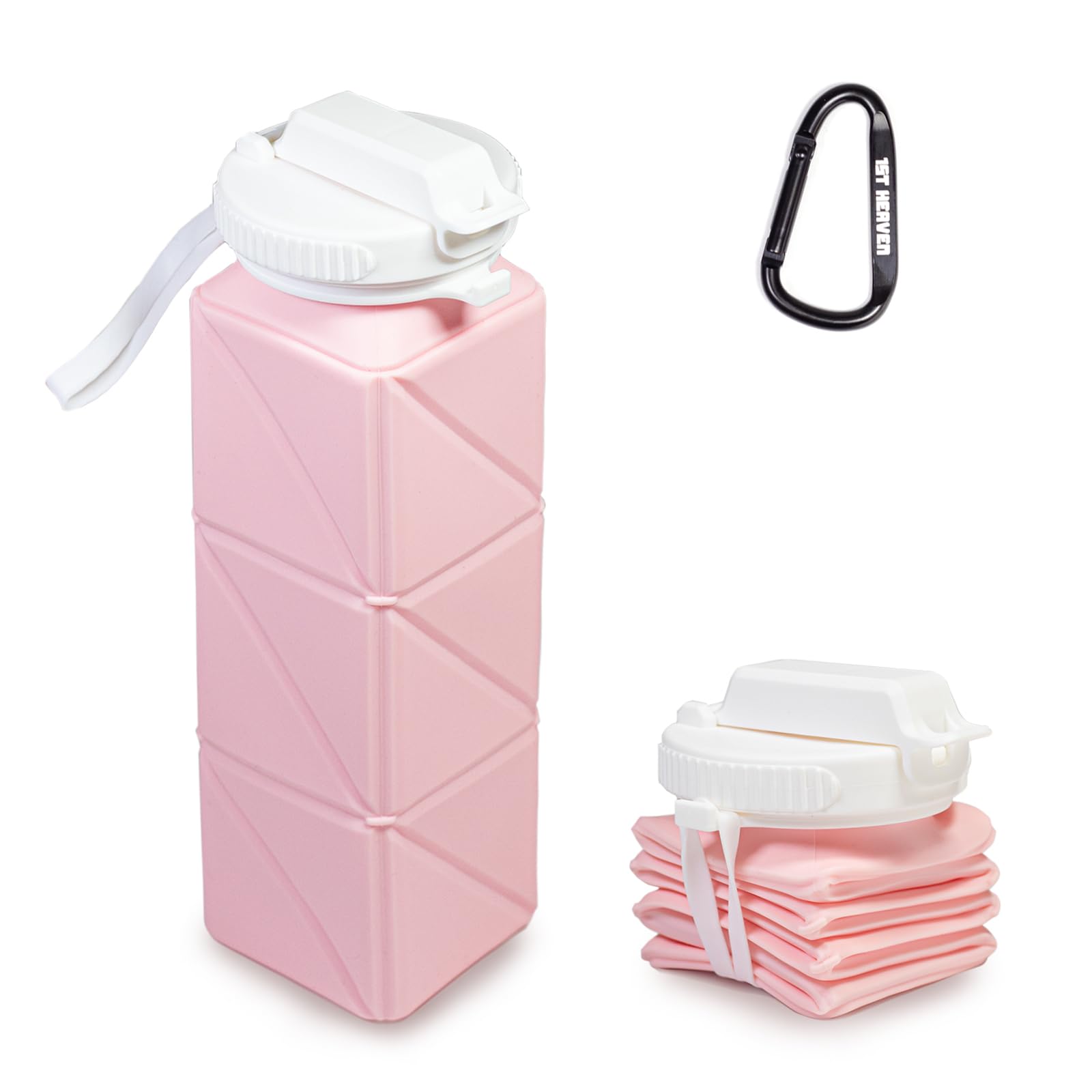 Amazon.com: 1st Heaven Collapsible Water Bottle, Silicone Foldable ...