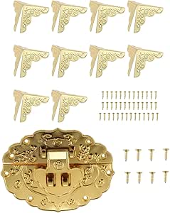 Amazon.com: MOOTVGOO Oval Box Latch Clasp & Vintage Decorative Corner ...