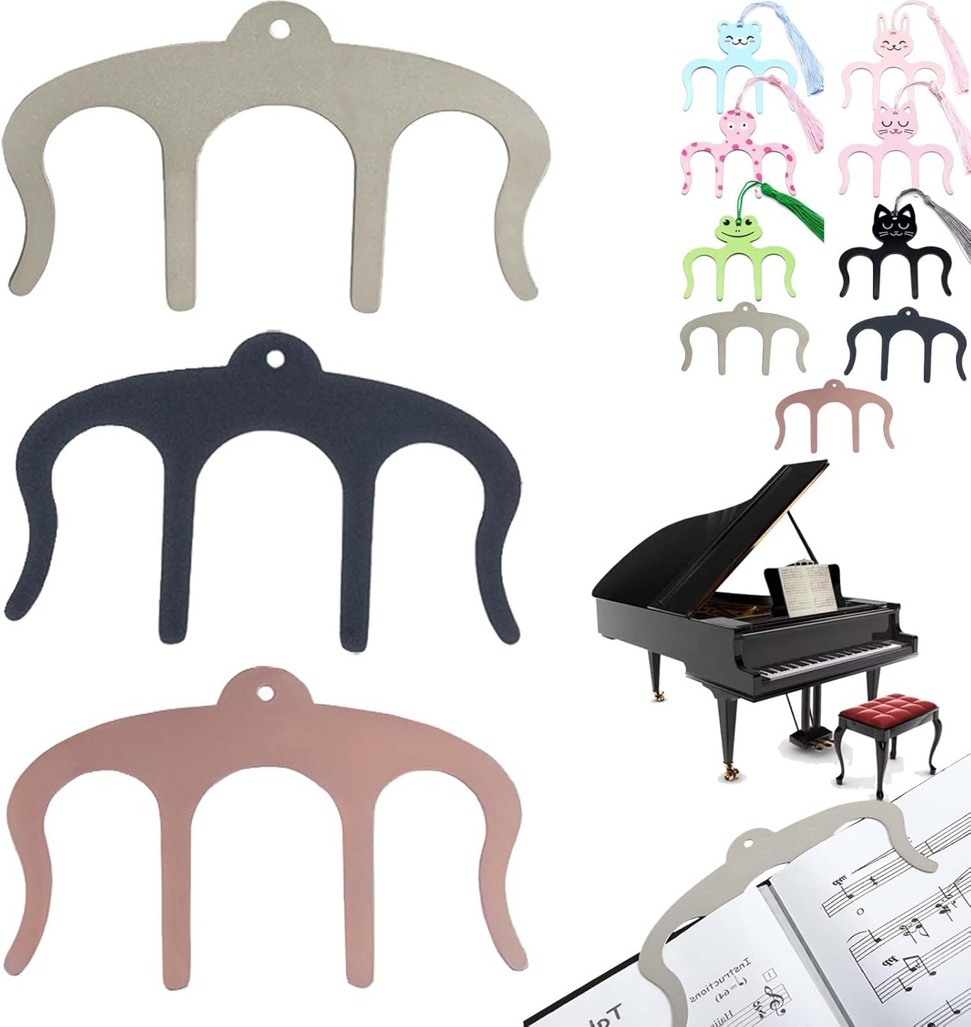 Amazon.com: EZGHAR Book Clip, Binder Clip for Paper Book, Music Book ...