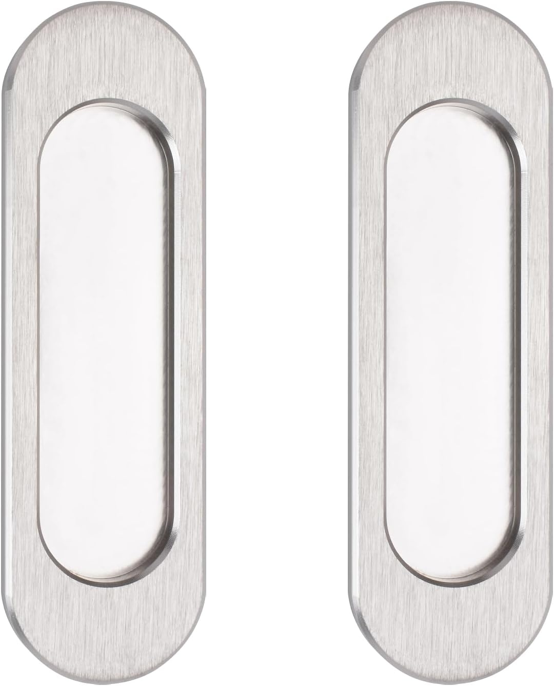 MOROBOR Self-Stick Oval Sliding Door Pulls, 2pcs Aluminum Alloy Hidden ...