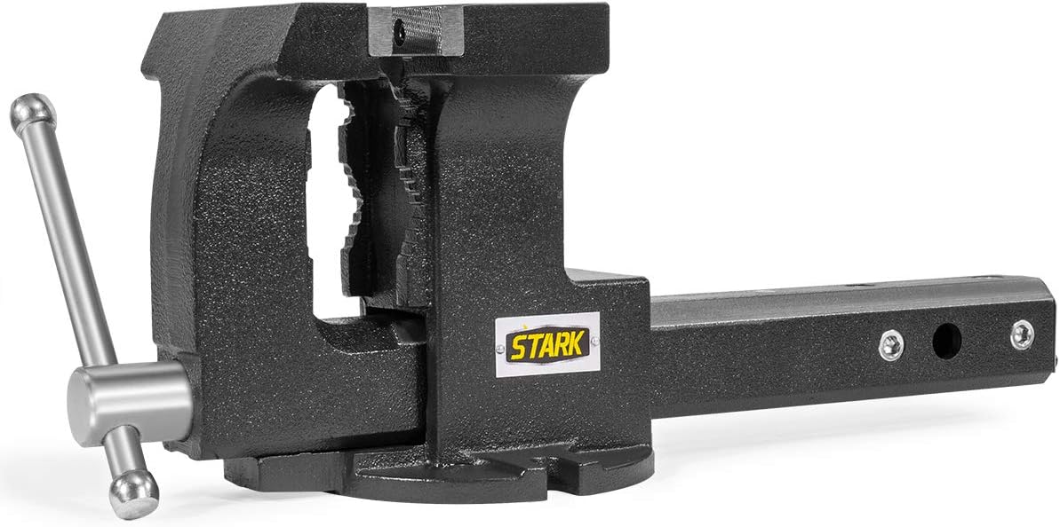 Stark 2-in-1 Tow Hitch Truck Vise 6" Bench Vise Fits 2" Hitch Receiver ...