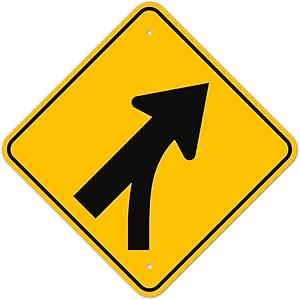 Sigo Signs, MUTCD Entering Roadway Merge Right W4-5R Sign, 24x24 Inches ...