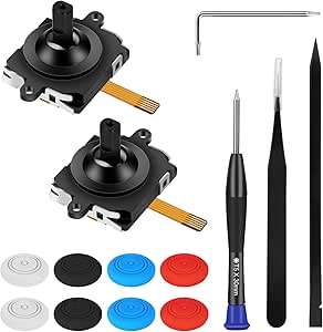 EEEKit 2PCS Analog Joysticks Replacement for Oculus Quest 2 Controller, Thumb Stick Repair Kit ...