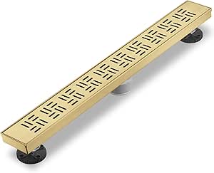 Sharp-tec 24 inch Linear Shower Drain, Golden Linear Drain with cUPC ...