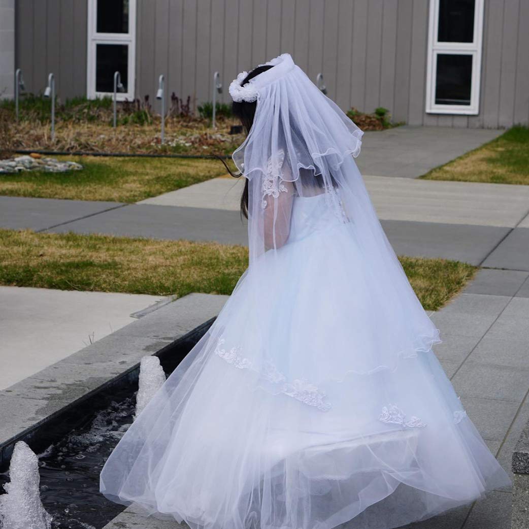 Snapklik.com : Flower Girls Veils, Girls Veil Girls White Pearl Center ...