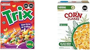 TRIX Cereal Nestlé 430g + Cereal Nestlé Corn Flakes sin Gluten 500g ...