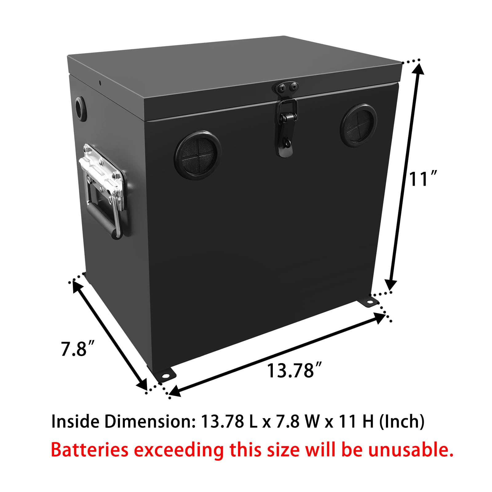 Snapklik.com : Peastorm 12V Car/RV/Marine Battery Box, Steel Battery ...
