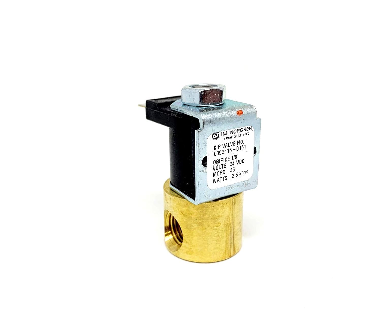 Norgren C353115-0151-D Kip Solenoid Valve, Series 3, 2.5 Watts, 1/4 ...