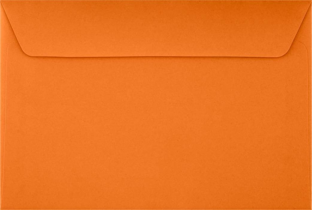 Amazon.com : LUXPaper 6 x 9 Booklet Envelopes | Mandarin Orange | 80lb ...