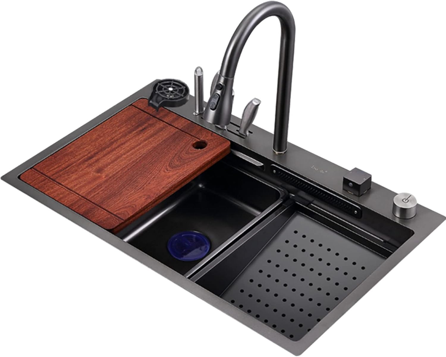 Amazon.com: GagalU Stainless Steel Waterfall Kitchen Sink, Drop in Top ...