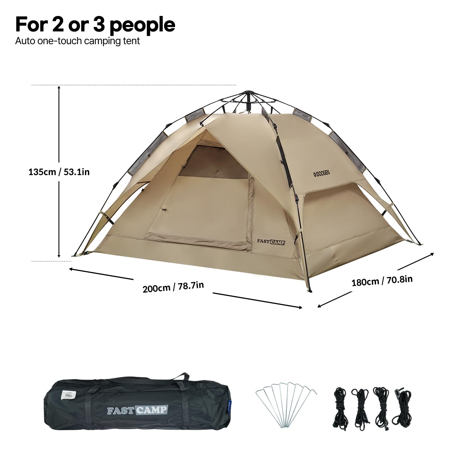 Snapklik.com : IDOOGEN Instant Tents For Camping, 2-3 Person Pop Up ...