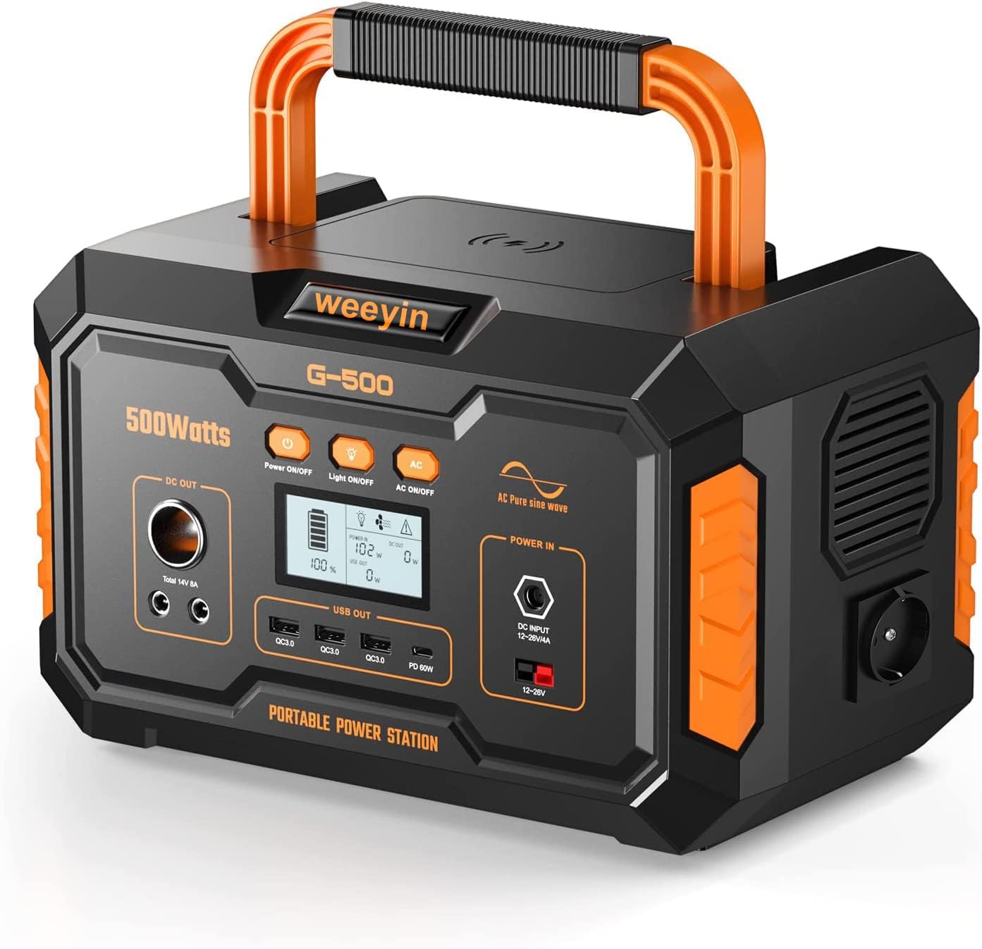 Tragbare Powerstation G500, 519Wh Solargeneratoren Solar Generator mit ...