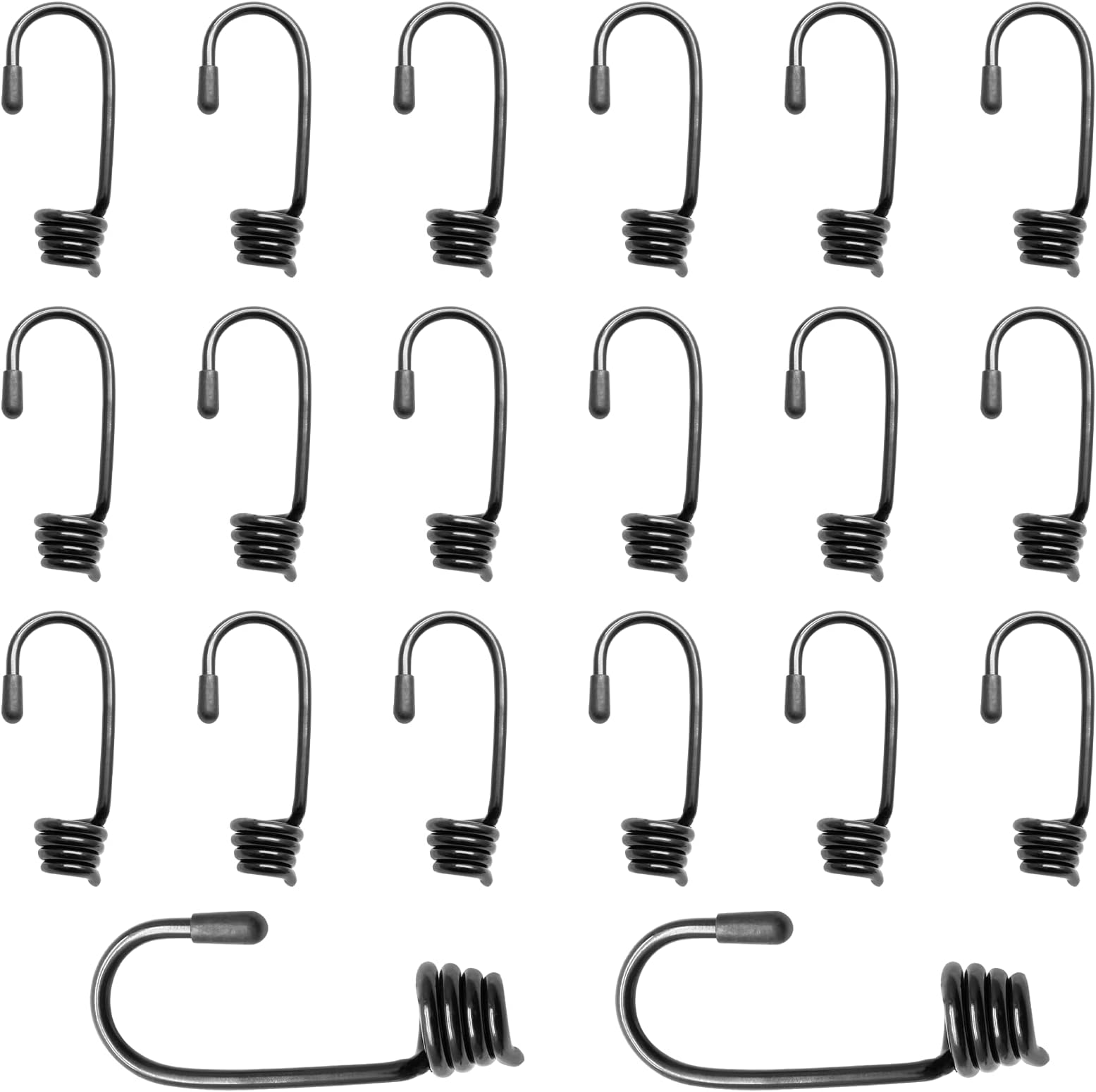 Ferraycle 20 Pieces 1/4 Inch Plastic Coated Bungee Cord Hooks Spiral ...