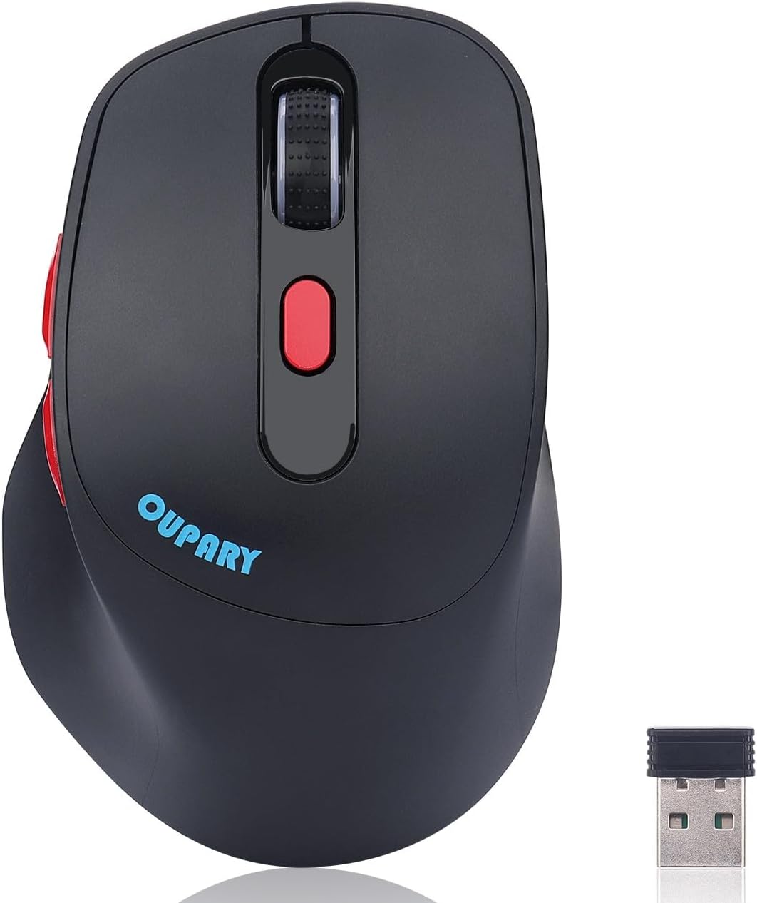 Amazon.com: OUPARY Wireless Mouse, Rechargeable 2.4G Cable-Free Mouse ...