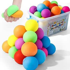 Amazon.com: Slow Rising Stress Balls 24 Pack: Anxiety Relief Fidget ...
