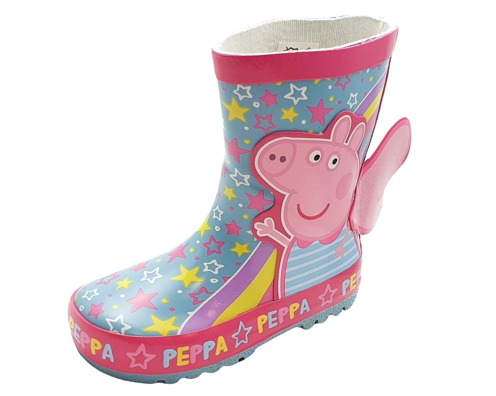 Peppa Pig Girls Fairy Rainbow Aqua Wellington Boots Wellies: Amazon.co ...