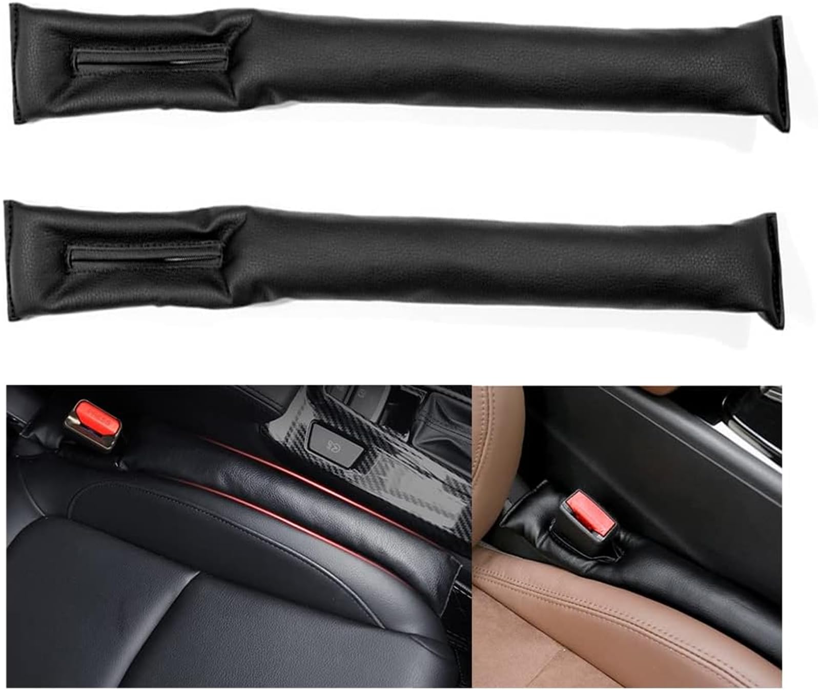 PU Leather Car Seat Gap Filler Set, 2 Pieces Seat Gap Soft Pad for Car ...