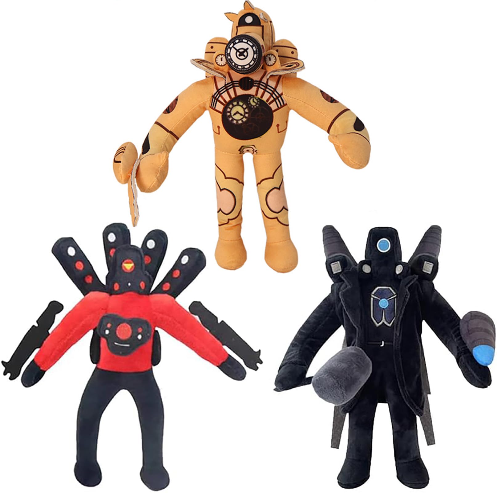 Buy GUUIESMU New Skibidi Series -Toilet Titan Clockman Plush,Upgraded ...