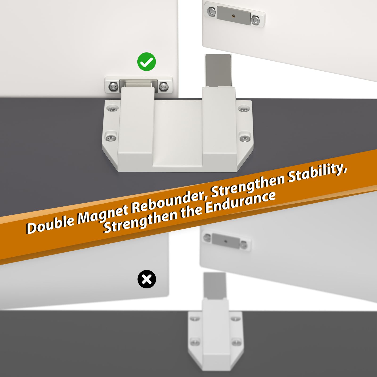 Snapklik.com : Jiayi Double Push To Open Cabinet Door Catches Heavy ...