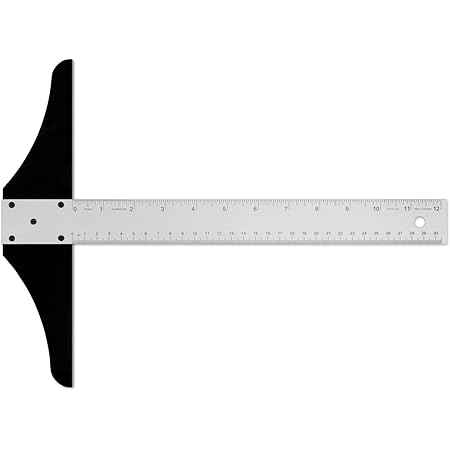 Amazon.com: Alumicolor 12-inch Non Slip Standard Aluminum T-Square for ...