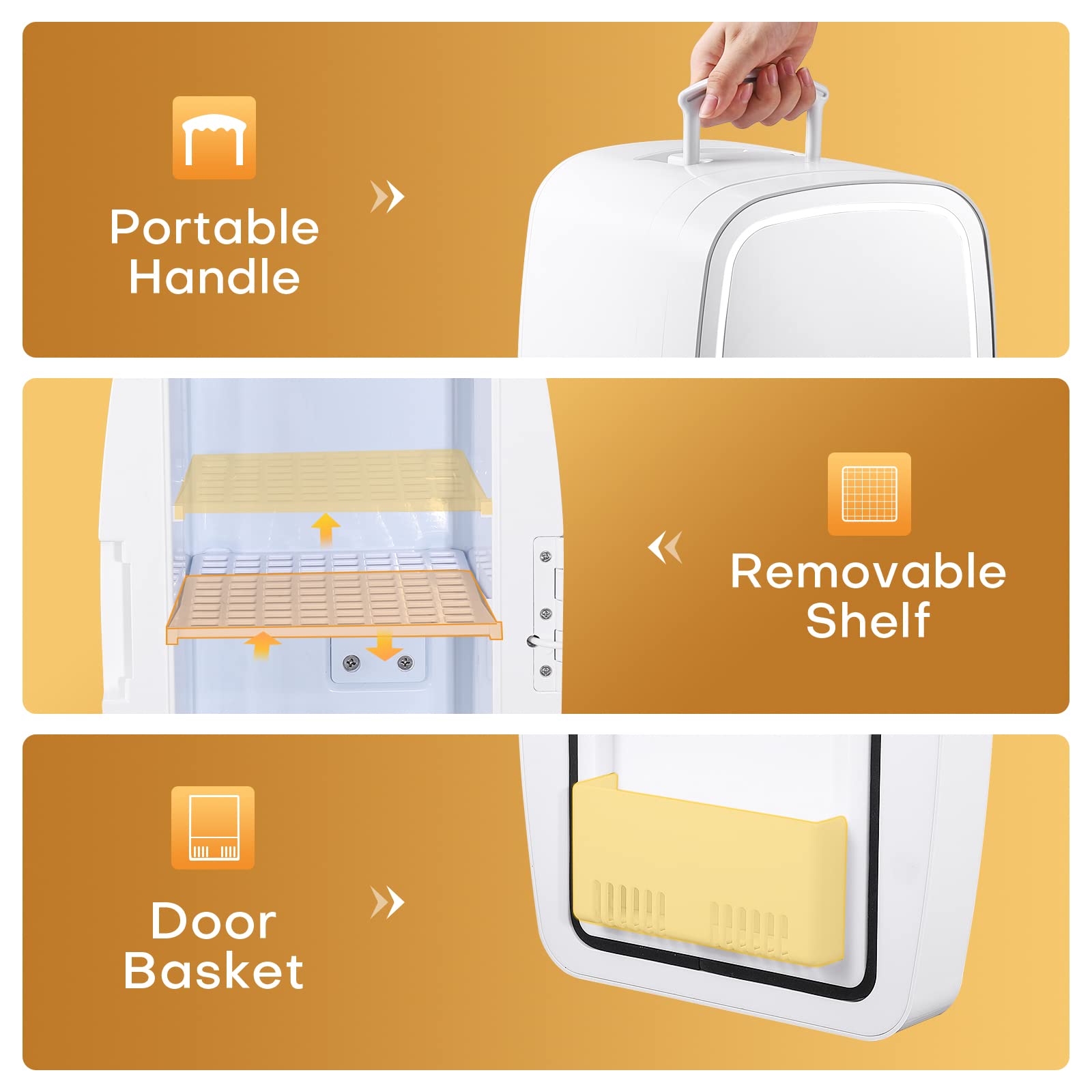 Buy Upstreman Skincare Fridge 6 Liter, Portable Mirrored Beauty Fridge ...