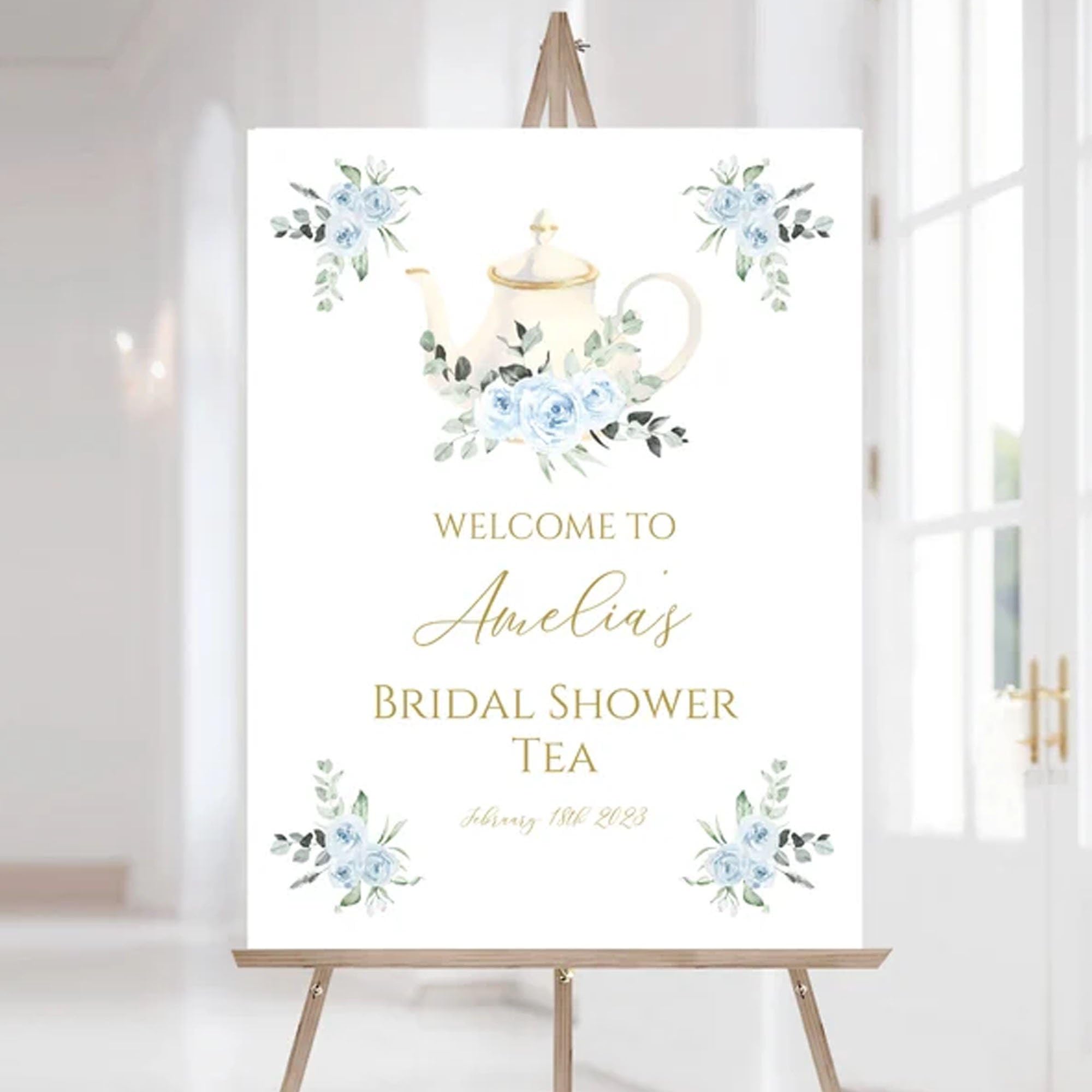 Tea Party Bridal Shower Welcome Sign 40 Bridal Shower Themes For A