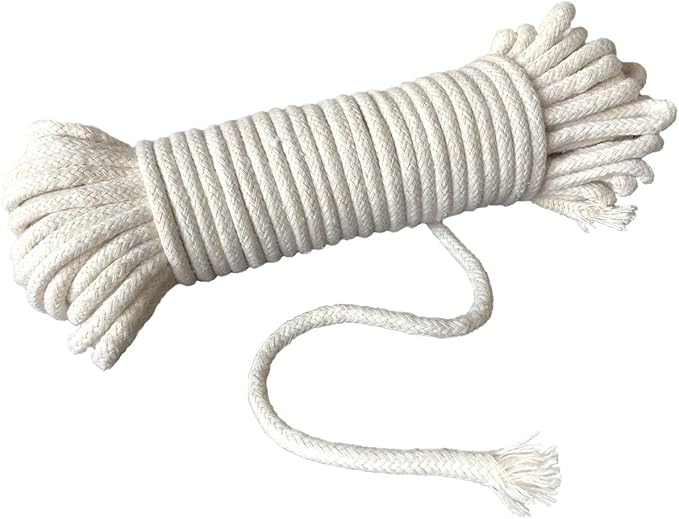 Craft Rope Natural White 1/5 Inch x 65 Feet Natural Cotton Rope ...