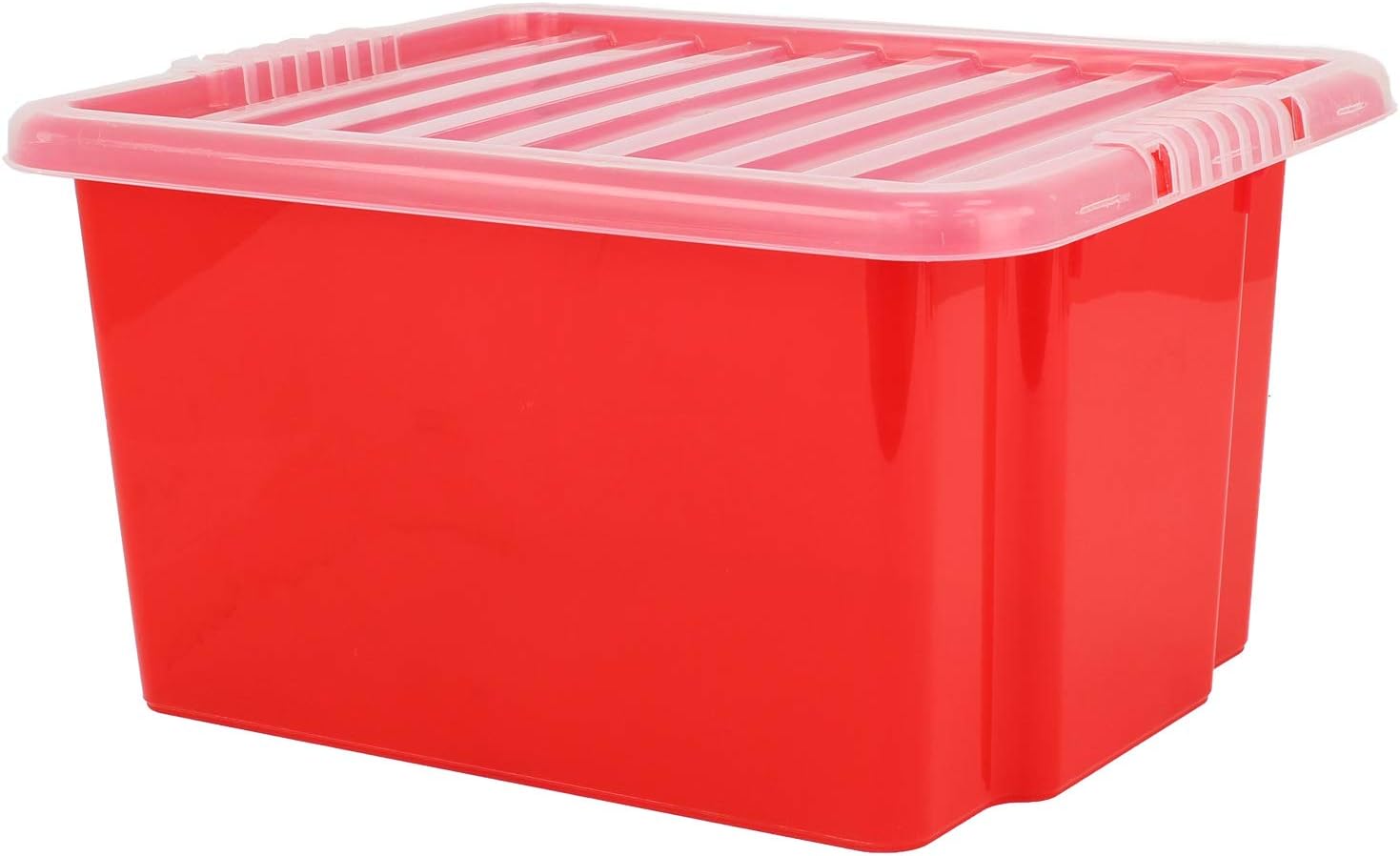 Guaranteed4Less 35L Plastic Coloured Storage Boxes Container Drawer Lid ...