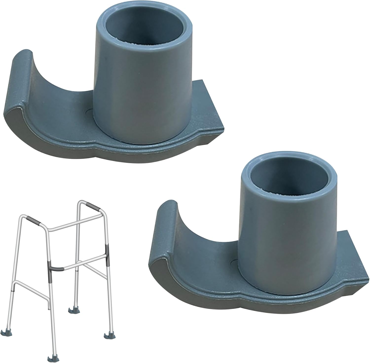 2 PCS Walking Frame (Walker) Glides Skis Anti-Slip Zimmer Frame Rubber ...